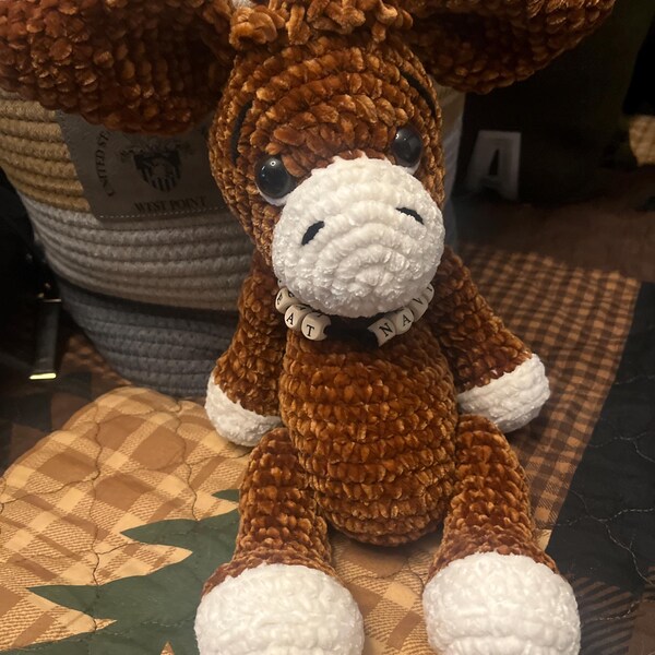 Pretty Donkey, Cuddly Toy Made of Soft Chenille Wool, Head, Arms and ...