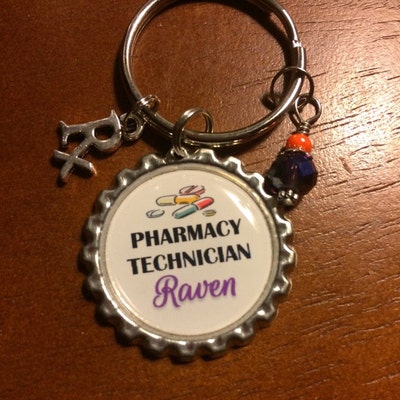 Personalized Pharmacy Technician Key Chain With Charms - Etsy