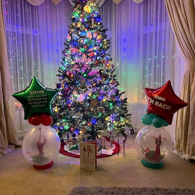 Personalised Elf Arrival Balloon Kit ELF BALLOON Elf POP Balloon - Etsy UK