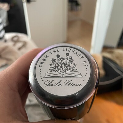 Custom Book Stamp. Self Ink or Wood Handle. Personalized With Your Name ...