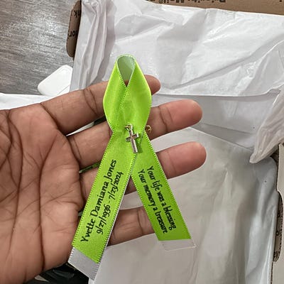 Custom Memorial Ribbons Pinned and Ready to Wear , Lapel Ribbons ...