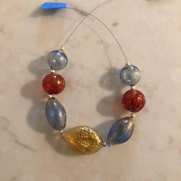 Rare Ercole Moretti Ground Chevron or Rosetta Bead, Vintage Art Deco ...