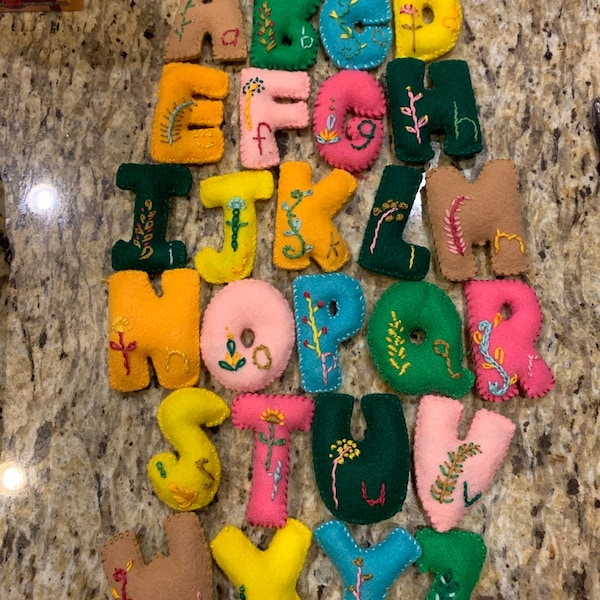 ABC Felt Plush Sewing Pattern, Make Your Own Alphabet Felt Garland ...