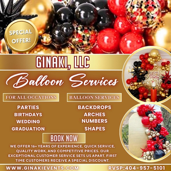 Ballon Decor Flyer Template, Balloon Business Advertisement, DIY ...