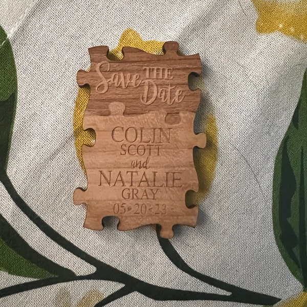 Wood Save the Date Magnets 2x3 Inch Personalized Wedding Save the Date ...