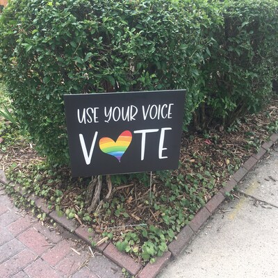 Rainbow Vote Sign Gay Pride Yard Sign LGBTQ Vote Election - Etsy
