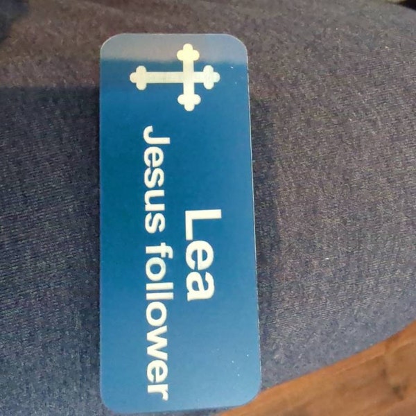 Magnetic Church Name Tag, Pastor Name Badge, Engraved Reverend Name Pin ...