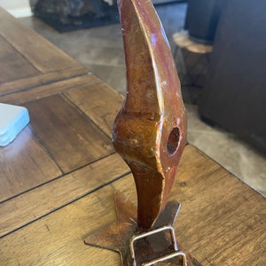 Handmade Miner Pick Sculpture: Rustic Business Card Holder, Graduation ...