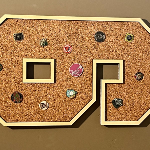 Sports Number Cork Cooperstown Pinboard Sign Team Award Display - Etsy