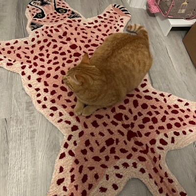 Antelope Grey Area Rug Handmade Animal Print Hand Tufted 100% - Etsy