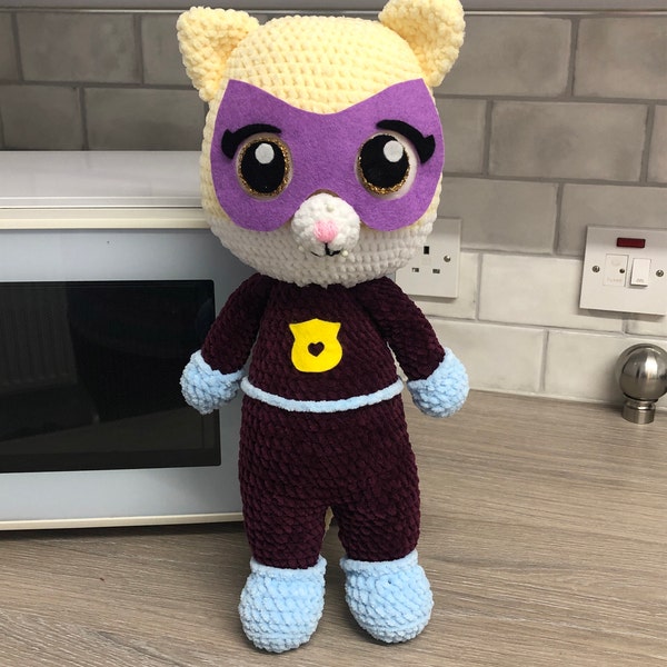 Super Kitty Crochet Pattern, Amigurumi PDF Instructions in English 4 ...