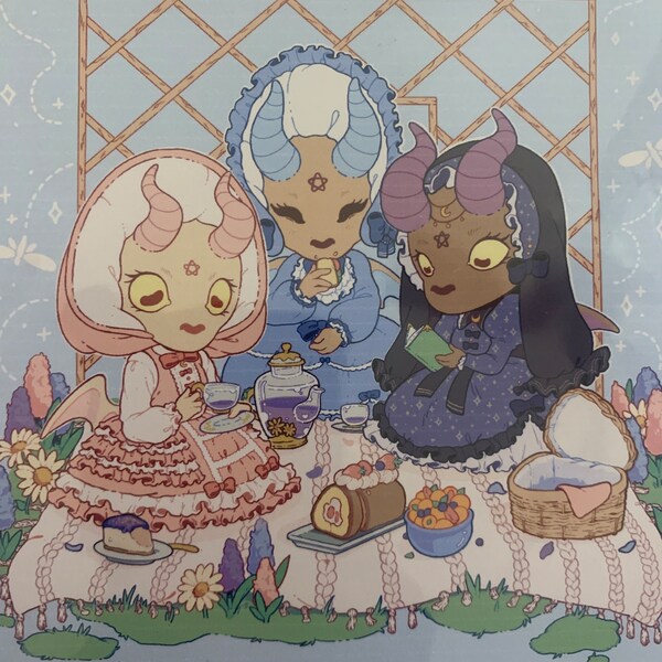 Rose Garden Anime Print 90s Anime Magical Girl Art - Etsy