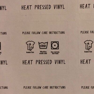 PRINTABLE Care Instruction Tags Stickers for Small Business 2 Inches - Etsy