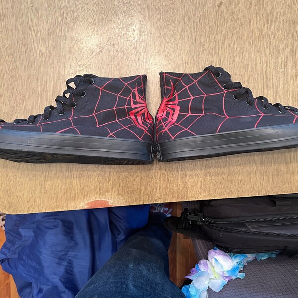 Custom Spiderman Logo Adult Converse - Etsy