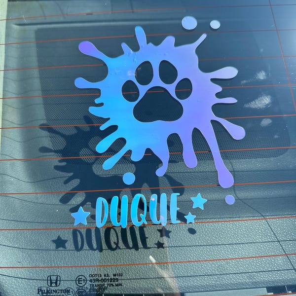 Paw Print Splatter Car Decal Dog Paw Print for Car Bumper Sticker Paw ...