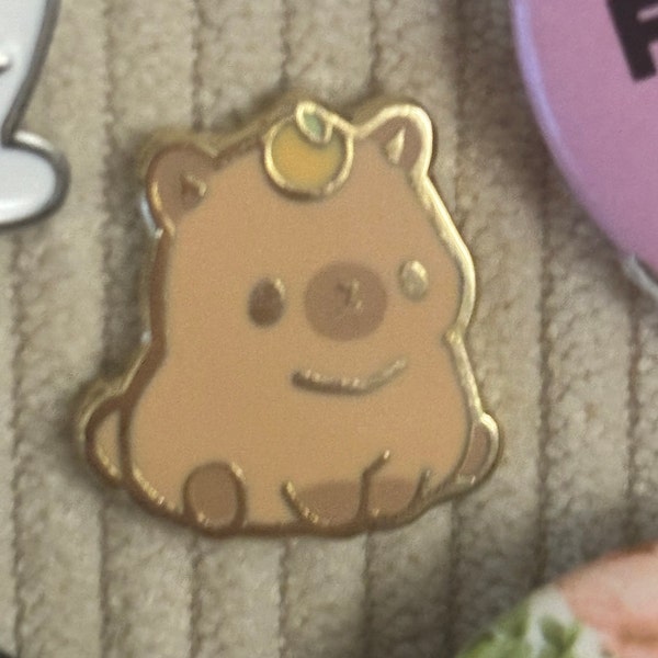 Capybara 0.65" | Tiny Pals Mini Enamel Pins | Cute Animals Board Filler ...