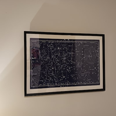 Star Map Print, Blue Star Map, Southern Constellations Chart Print ...
