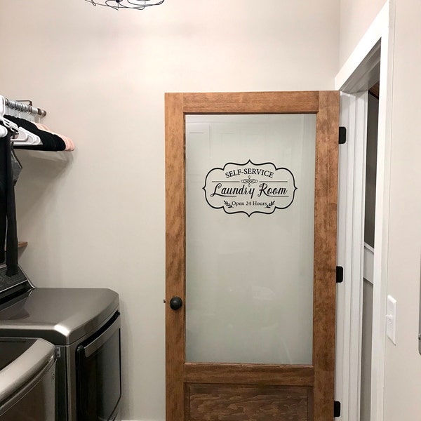 Laundry Vinyl Decal, Laundry Door Decal, Laundry Room Decal, Laundry ...
