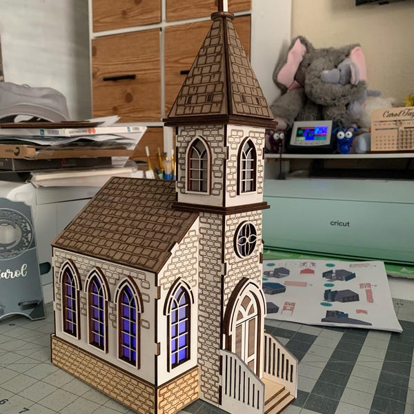 Laser Cut Dollhouse and Furniture Dxf Svg Project Glowforge Digital ...