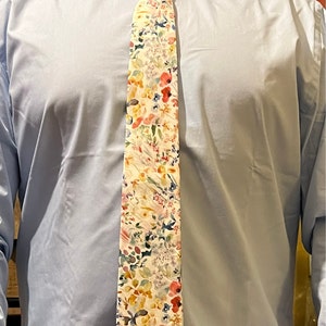 Wildflower Tie Watercolour Floral Neck Tie for Spring Wedding Wild ...