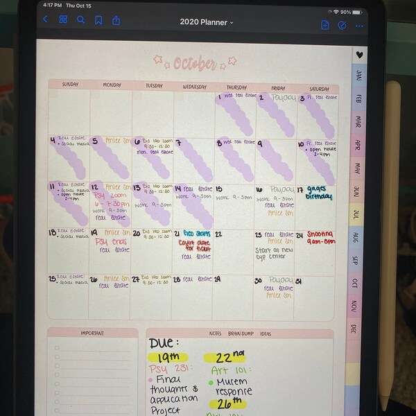 Undated Digital Planner Goodnotes, iPad Planner, Notability Planner ...