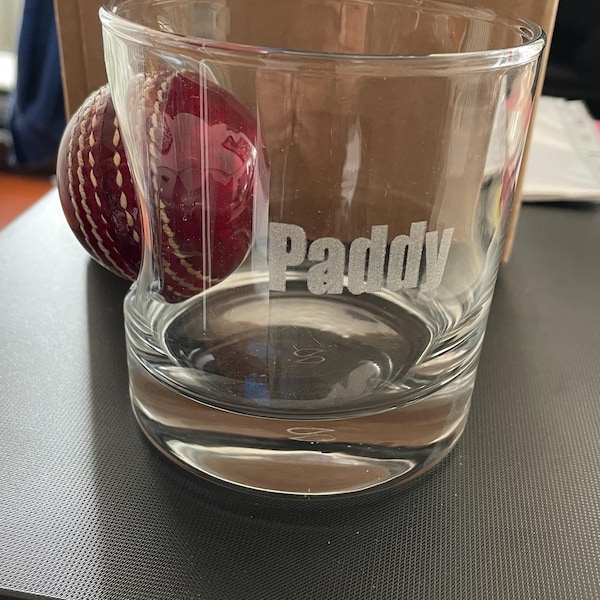 Cricket Gift for Men | Whisky Glass With Mini Leather Cricket Ball ...