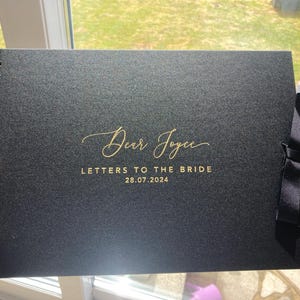 Letters to the Bride A4 Scrapbook Album Real Foil Ribbon Tie Copper ...