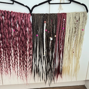 Boho Style Curly Synthetic Dreadlocks in Brown Shades Crochet Dreads ...