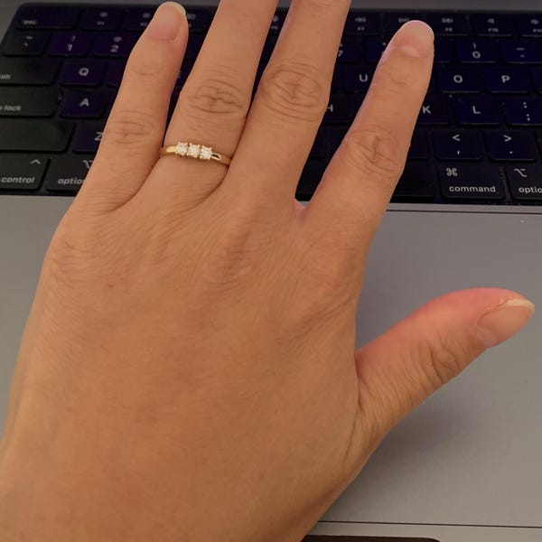 Emerald Cut Engagement Ring Wedding Band Bridal Wedding Ring Set Made ...