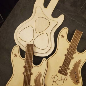 Guitar Pick Holder SVG Laser Cut Files, Plectrum Box Plan for Glowforge ...