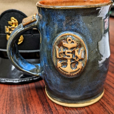 Navy Chief Mug PRE-ORDER, CPO Mug, Military Mug, Handcrafted Military ...