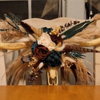 SPICED SEPTEMBER: Rustic Boho / Burnt Orange/ivory/ Wood Flowers ...