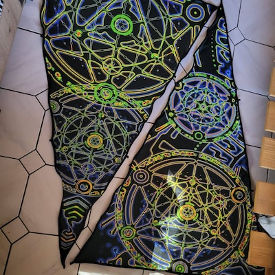 Psychedelic Decoration Stage Metatron. Uv-reactive Psytrance Party ...
