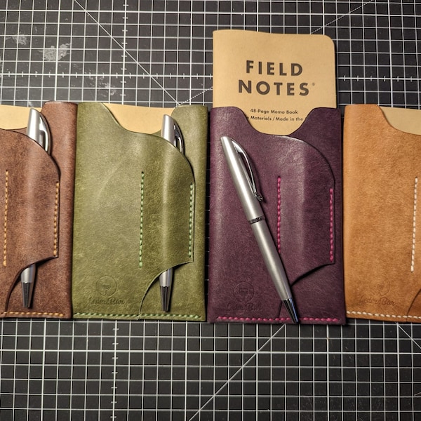 Leather Field Notes Sleeve PDF Pattern: Minimalist Notebook Cover for 5 ...