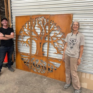 Tree of Life Metal Privacy Screen Set of 3 Large Home & - Etsy