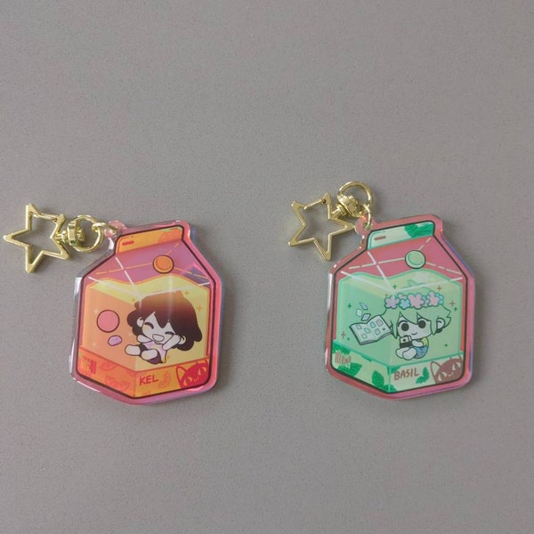OMORI Charm OMORI Keychain Milk Set | Sunny Charm Aubrey Charm Kel ...