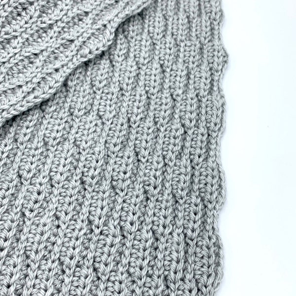 CROCHET PATTERN ⨯ Blanket, Afghan, Throw ⨯ Chunky Texture ⨯ the Zanmann ...