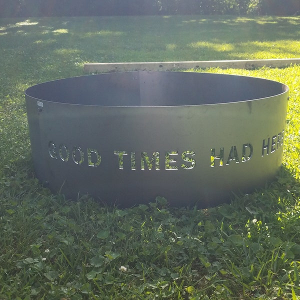 Personalized Heavy Duty Solid Fire Ring, 12" Tall, Wedding Gift ...