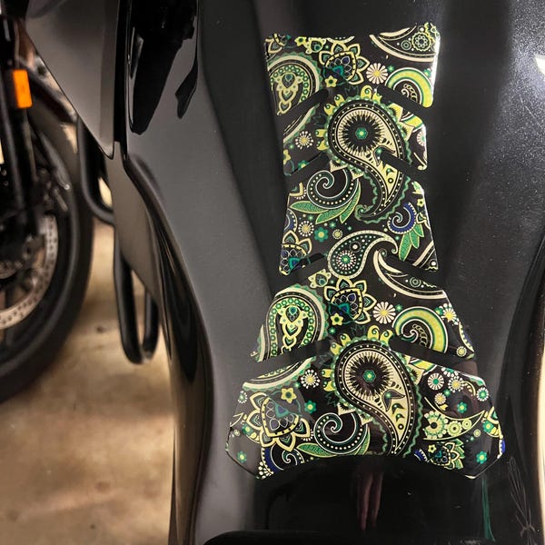 Abstract Neon Universal 3D Tank Pad Sticker Decal for Motorcycle or ...