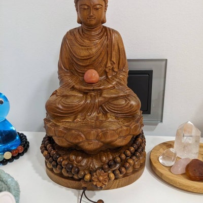 Happy Buddha Laughing Buddha Statue, Maitreya Buddha, Wooden Buddha ...