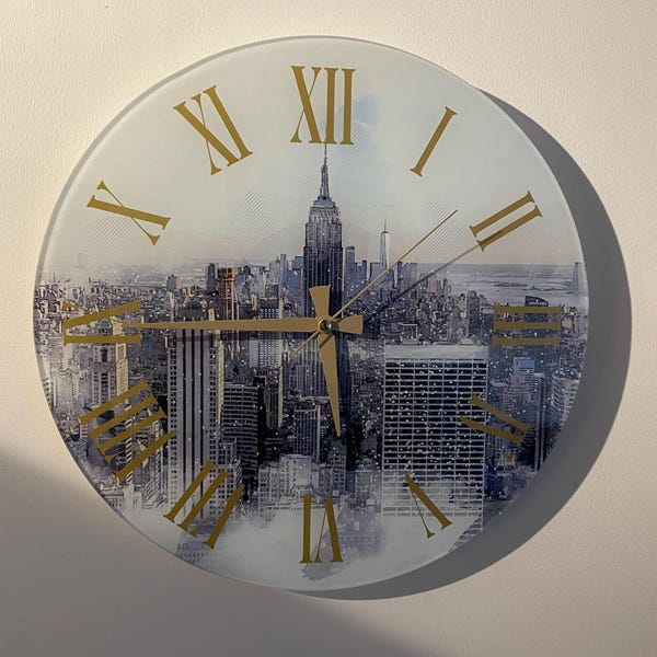 Glass Colorful Wall Clock Wall Art, Color Palette Tempered Glass Wall ...