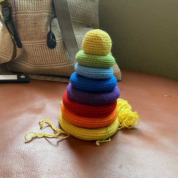 Stacking Toy Crochet Pattern Crochet Rainbow Stacking Toy Pattern ...