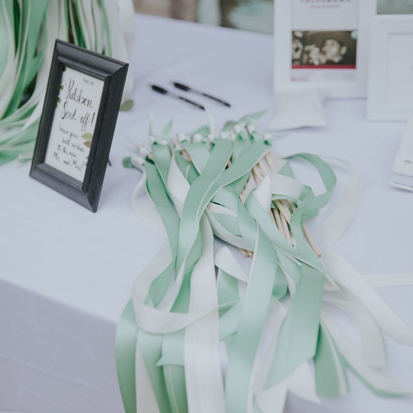 100 Wedding Wands Send off Ideas Ceremony Exit Wedding Ribbon Favors ...