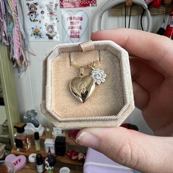 Round Circle Mini Locket, Gold Filled, Silver, Minimalist Personalized ...