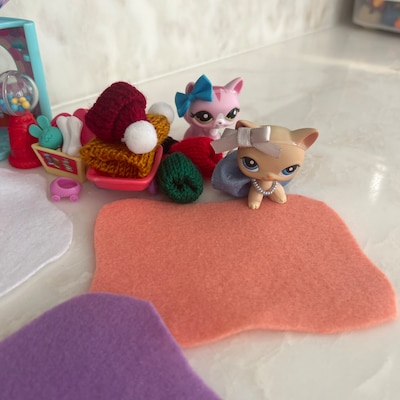Littlest Pet Shop 4-pcs 2collars 1bowl & 1bone Accessories for Your LPS ...