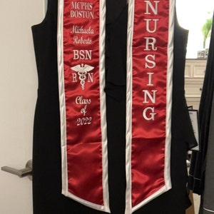 A Custom Grad Sash Grad Stole Custom Grad Sash Embroidered - Etsy