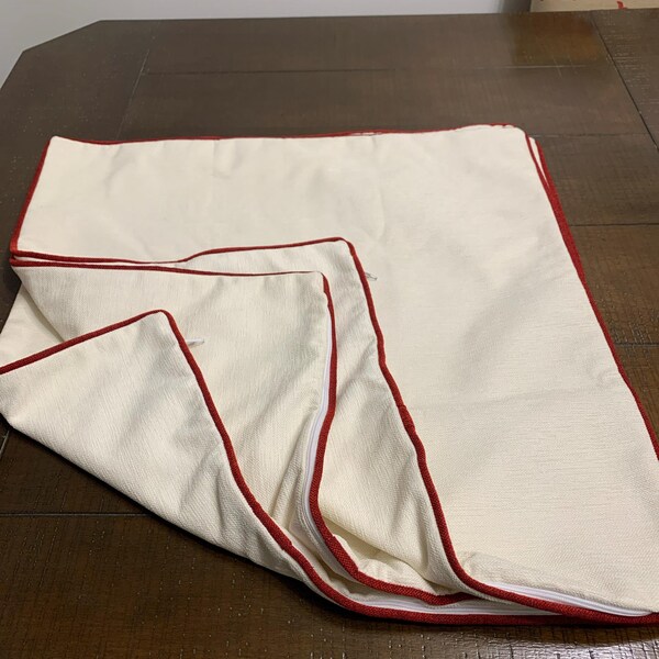 Piping Linen Pillow Cover, Throw Pillow With Piping, Personalized ...