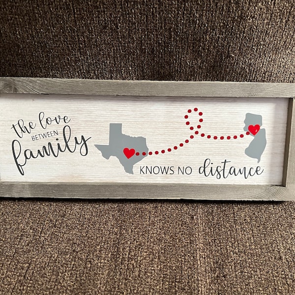 States SVG / the Love Between Family Knows No Distance / Digital Cut ...