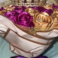 Glitter Ramo Buchon, Eternal Rose Bouquet, Handmade Fake Flowers ...