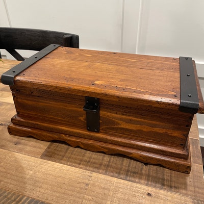 Hidden Gun Storage Box , Valet Box for Man , Reclaimed Wood Box With ...